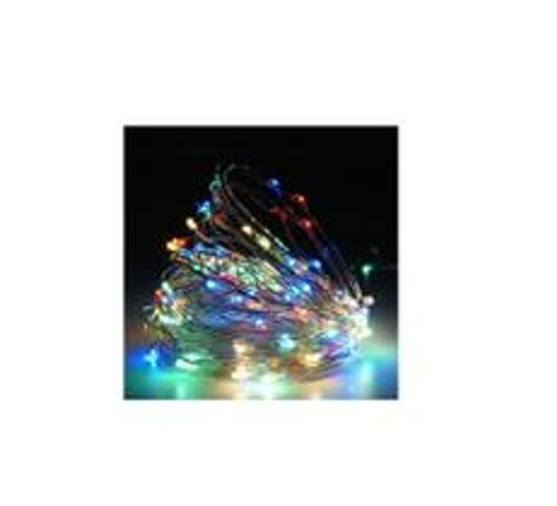 Fio Fada Cordão De Luz Led Pisca colorido 10m 100 Leds Tomada Bivolt ...