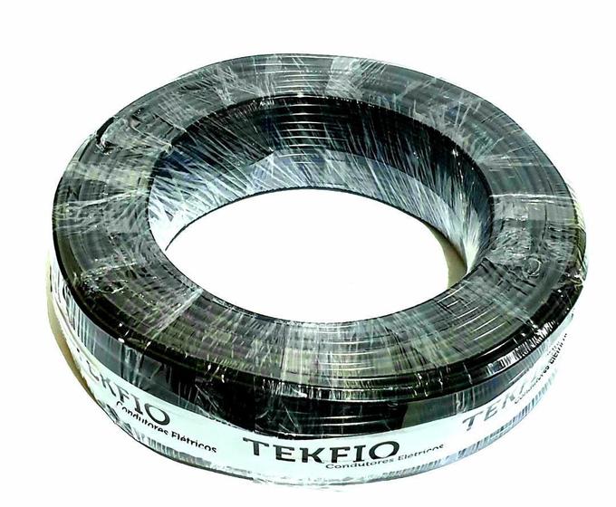 Fio Flexivel 6Mm Rolo Com 100 Metros Preto - Teckio - Cabo / Fio ...