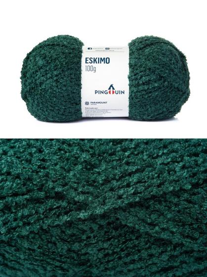 Fio/Lã Misto de Acrílico Pingouin Eskimo 100g (fio fantasia boucle ...