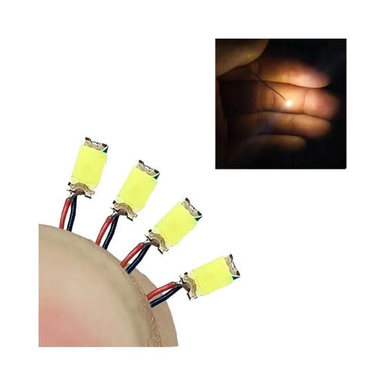 Fio LED SMD Vermelho Preto 40Pcs HO N OO Escala Pré-soldado Micro Litz ...