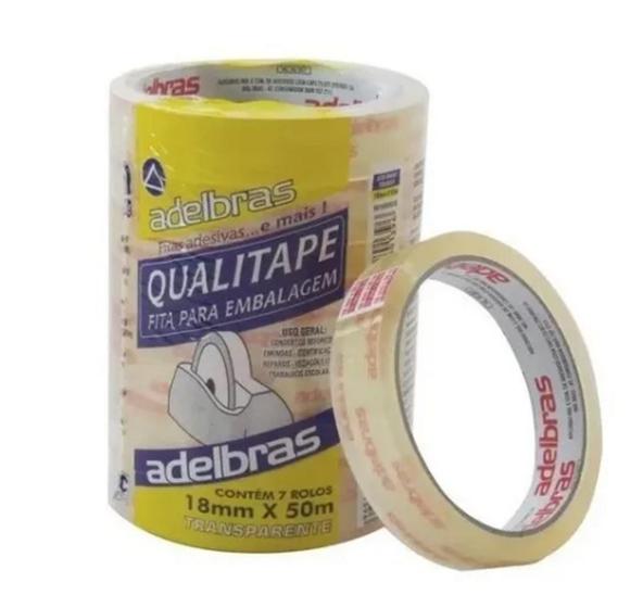 Fita Adesiva 19x50 Transparente Durex Fino Embalagem 10 Rolo - aldebras ...