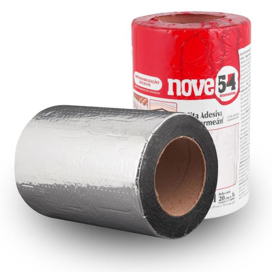 Fita auto adesiva NOVE54 manta asfáltica aluminizada ve vedação reparo ...