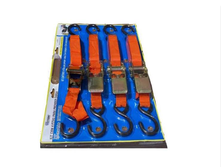 Fita Cinta Para Prender Cargas Com Catraca 4pç X 4,5m 100kg - Etilux ...