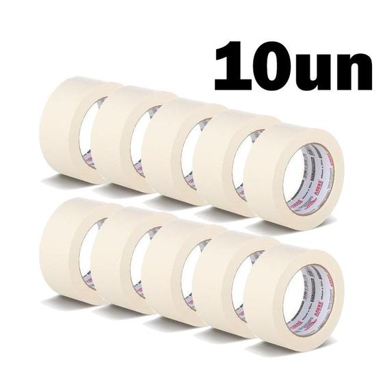 Fita Crepe Larga 48mm x 50m Uso Geral Adere Kit 10 Unidades - Fita ...