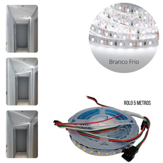 Fita De Led Adesiva 5M 2835 12V IP20 Para Perfil De Led Com Luz ...