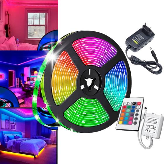Fita de Led Colorido RGB Neon 5 Metros com Controle - OB-FL - Fita de ...