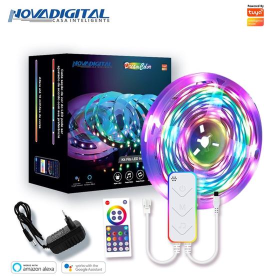 Fita De Led Inteligente DreamColor RGB 5m 16 Milhões de Cores + Função ...