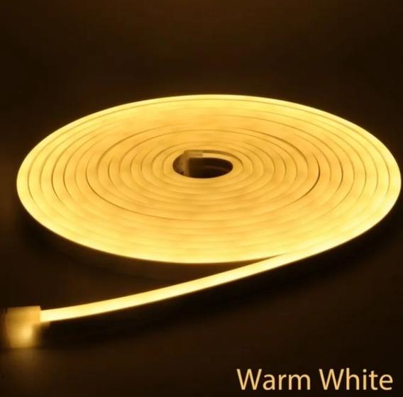 Fita De Led Neon Flexível Branca Quente 12v 5mts Alto Brilho - ATP ...