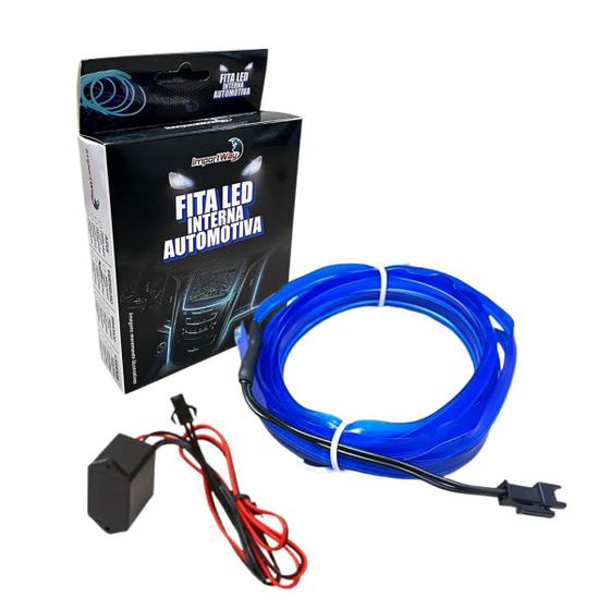 Fita de Led para Painel de Carro Flexível Azul 2 Metros - IMPORTWAY ...