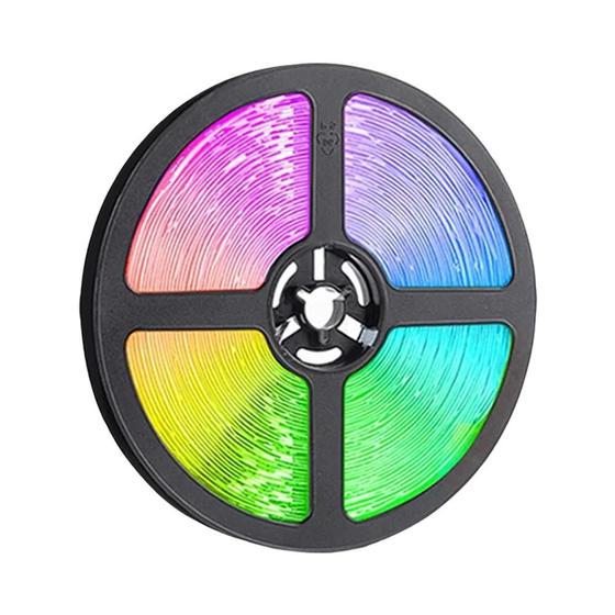 Fita De LED RGB Com Controle Remoto Para Mudança De Cor Para Quarto ...