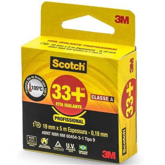 Fita Isolante 3m Scotch 33+ 5m X 19 Hb004162127 - Fita Isolante - Magazine Luiza