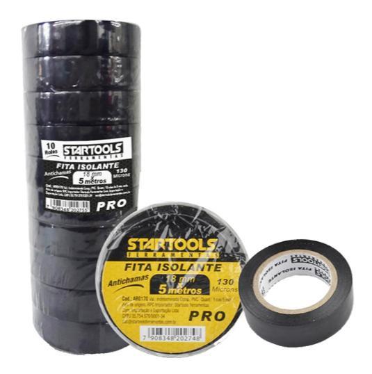 Fita isolante 5mt x 18mm PVC anti-chamas kit 10 unidades - Startools - Fita Isolante - Magazine ...