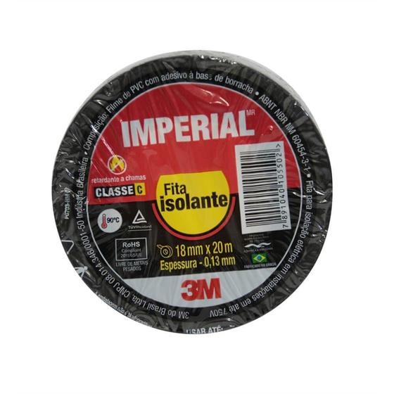 Fita Isolante Imperial 3M 18 mm x 20 Metros Preta - Fita Isolante ...