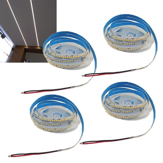 Fita Led 5 Metros 240 Leds 16W 4000K Kit 4 Unidades Quarto Sala Gesso ...