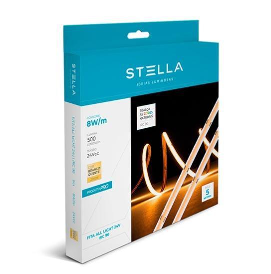 Fita Led ALL LIGHT 24v IRC90 8w/m 2700k STH20820/27 Stella - Fita de ...