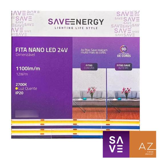 Fita Led Nano SaveEnergy 24v 12w/m Ip20 2m 2700k Dimerizável - Save ...