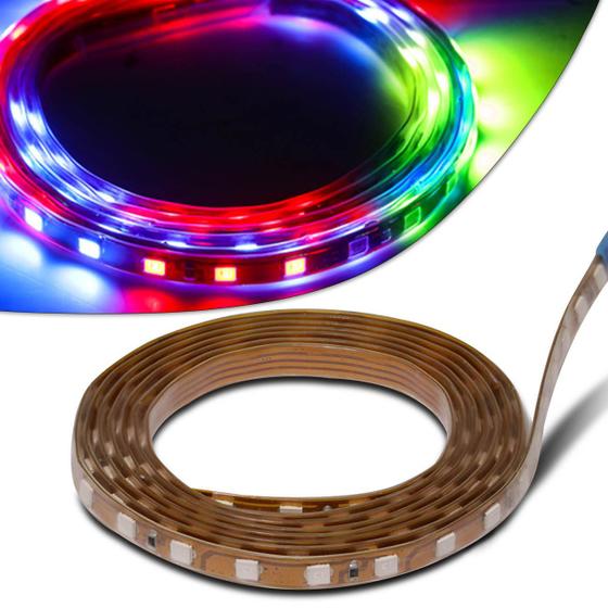 Fita Led Rgb 95cm 92 Leds Flexível Luminária Teto Painel Várias Cores ...