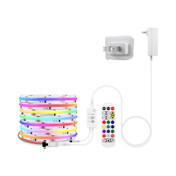 Fita LED RGBIC COB 12V Tuya Smart WiFi Neon Dreamcolor Com Efeito De ...