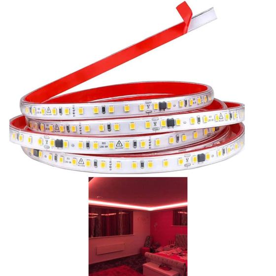 Fita Led SMD Dupla Face Perfil Sanca Gesso Ambiente Interno Sala Quarto ...