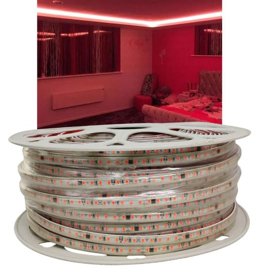 Fita Led Vermelho Rolo 100 Metros Dupla Face Decoraçao Iluminaçao ...