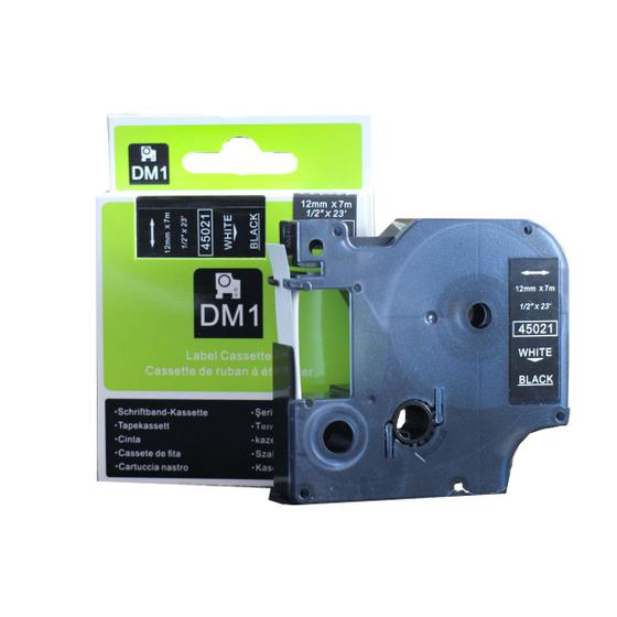 Fita Refil Compatível D1 45021 Preta 12mm para Rotulador Dymo Label ...