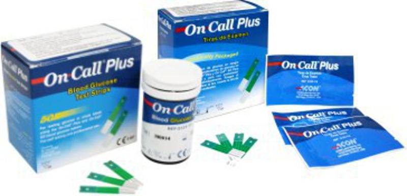 Fitas De Glicemia On Call Plus Oncall Com 100 Oncall - Tiras para Medir ...