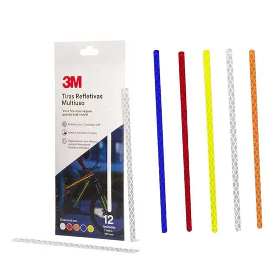 Fitas Refletivas Adesivas 3m Bicicleta Moto 12 Tiras Por Emb ...