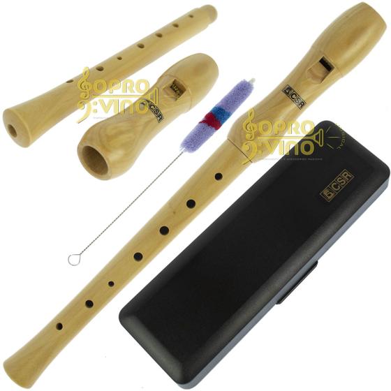 Flauta Doce Germânica Soprano Corpo Madeira CSR 2G - Flauta Doce ...