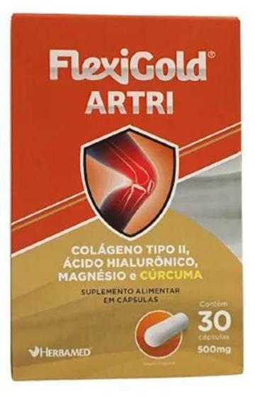 Flexigold Artri Colágeno Tipo II 30 Cáps 500 Mg - Herbamed - Colágeno ...