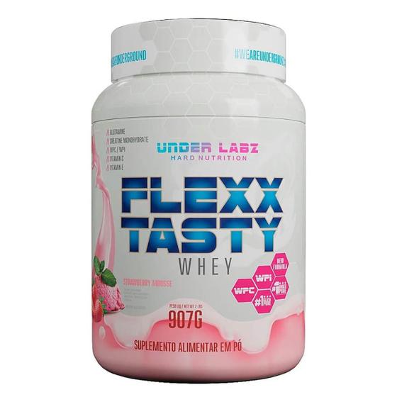 Flexx Tasty Whey 907g - Under Labz - UNDER LABZ HARD NUTRITION - Whey Protein - Magazine Luiza