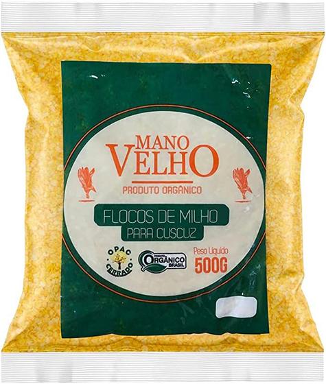 Flocos de Milho Orgânico Flocão Milho Cuscuz Mano Velho 500g - Flocos ...