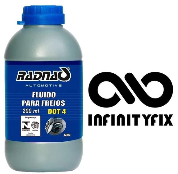 Fluido Óleo de Freio Dot 4 - 200ml - Radnaq - RQ7040A200ML - Fluido de ...