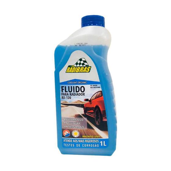 Fluído Para Radiador Radibras Rx-120 Coolant Plus Azul 1L - Aditivo ...
