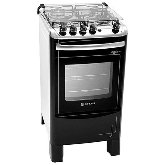 Fogão 4 Bocas Atlas Agile Top com Acendimento Automático e Forno ...