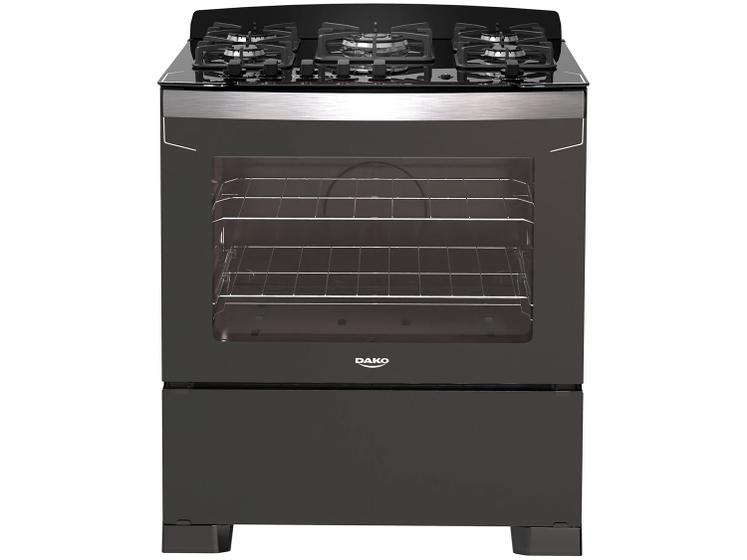 Fogão 5 Bocas Dako Diplomata Preto - Acendimento Automático - Fogão 5 Bocas - Magazine Luiza
