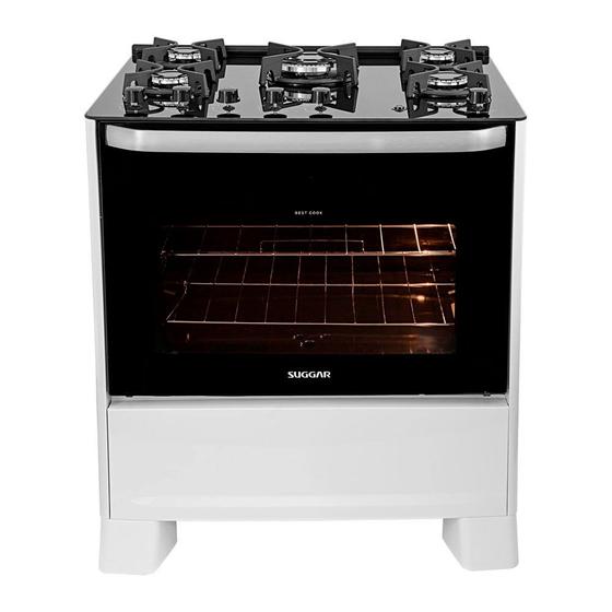 FogAo 5 Bocas FGV505 Piso Best Cook Mesa de Vidro Suggar - Fogão 5 ...