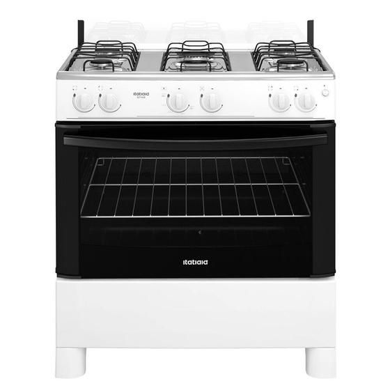 Fogão a Gás de Piso 5 Bocas Star NG Mesa de Aço Inox Itatiaia - Fogão 5 ...