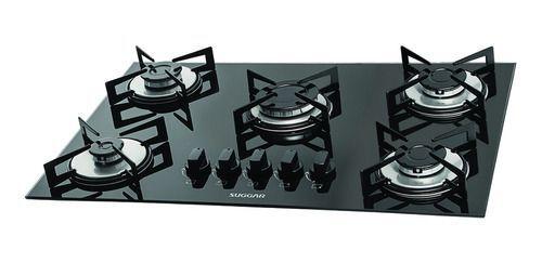 Fogão Cooktop A Gás Suggar Premium Fg5005vp Preto 127v/220v - Cooktop ...