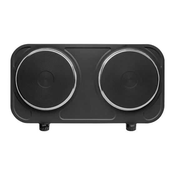 Fogão Cooktop Elétrica Multilaser Gourmet Easy Cook Duo Preto 220v ...