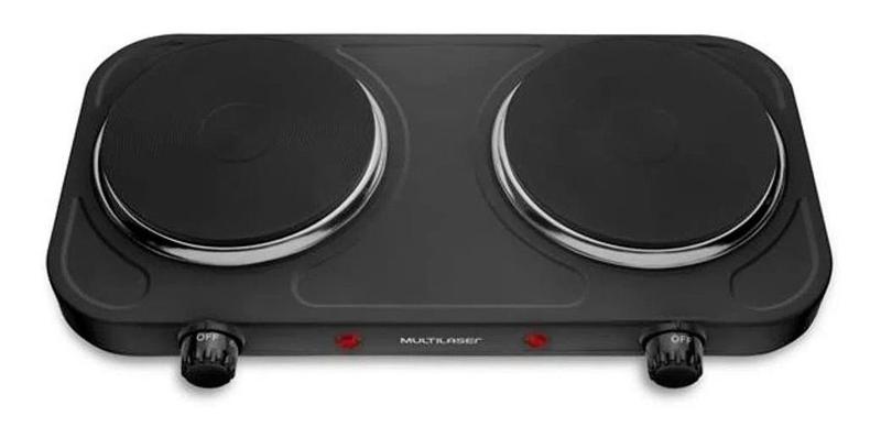 Fogão Cooktop Elétrica Multilaser Gourmet Easy Cook Duo Preto 220v ...