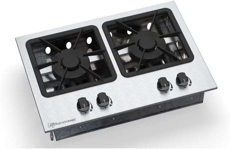 Fogão Cooktop Industrial 2 Bocas, Baixa Pressão, Embutir em Inox, com ...