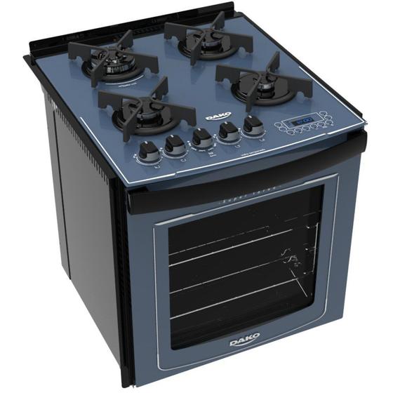 Fogão de Embutir 4 Bocas Dako DE4VTP Dakolors com Mesa de Vidro e Display Digital - Fogão 4 ...