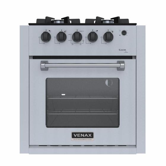 Fogao de Embutir 4 Bocas Venax Gaudi Line Inox Gas Glp - Fogão 4 Bocas ...