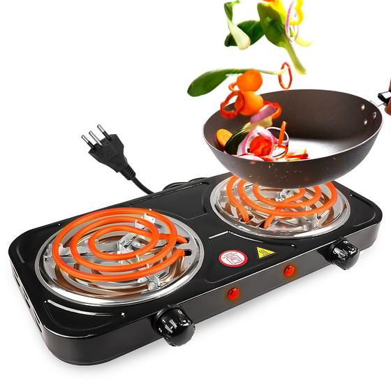 Fogao Eletrico Portatil 2 Bocas Cook Top Potente 110V Barato - Bak ...