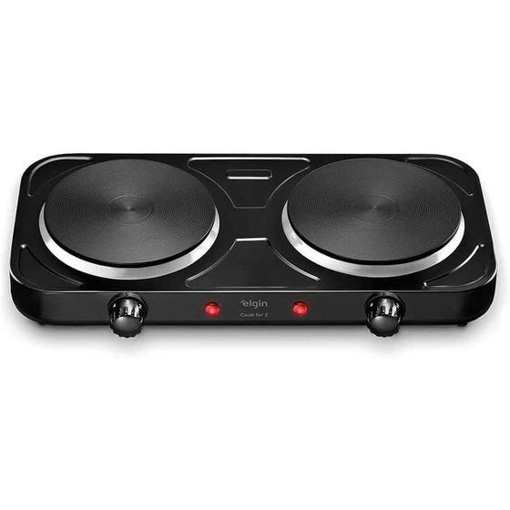 Fogão Elétrico Portátil Elgin 2 Bocas 2000W Cook For 2 110v - Fogão 2 ...