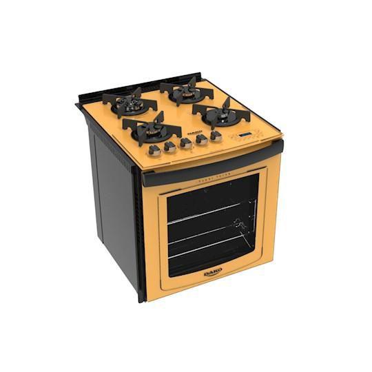 Fogão Embutir Dako Amarelo 4 bocas mesa de vidro Dakolors - Bivolt - Fogão 4 Bocas - Magazine Luiza