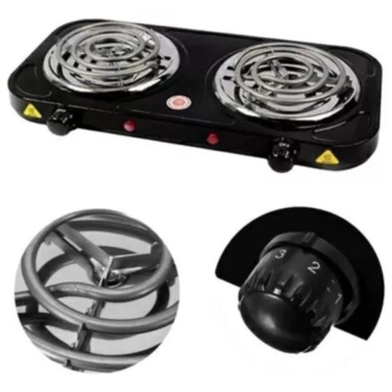 Fogão Fogareiro Elétrico Portátil 2 Bocas 2000w 110v ou 220v Potente ...