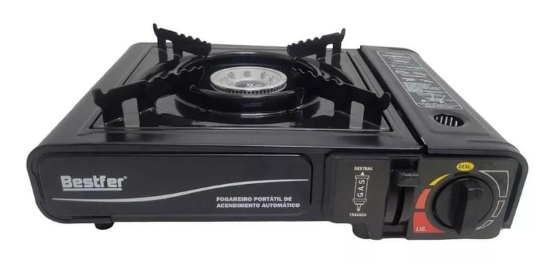 Fogareiro Fogão Portátil Acendimento Automático 1 Boca Camping - Envio ...