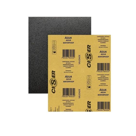 Folha De Lixa D' Água Grão 600 - Ciser - Lixa para Parede / Massa ...