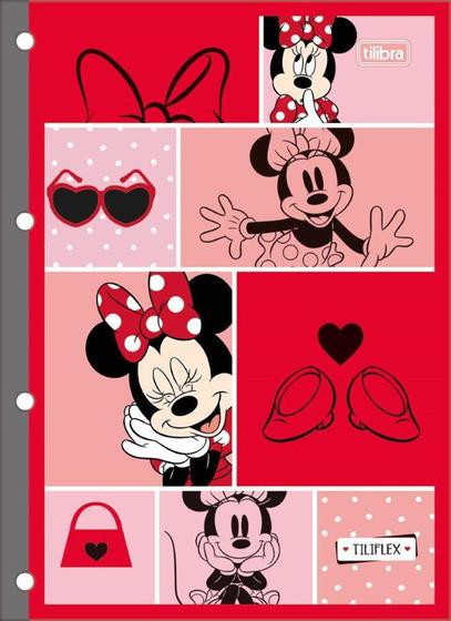 Folha Para Fichário Universitário 80 Folhas 4 Furos Minnie Tilibra ...
